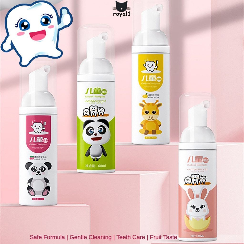 Childrens Tooth Cleaning Mousse Foam Childrens Toothpaste Push-type ...