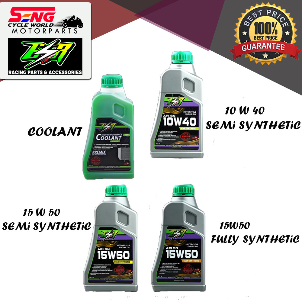 (READY STOCK) ESR ENGINE OIL 4T , COOLANT 1 LITER | Shopee Malaysia