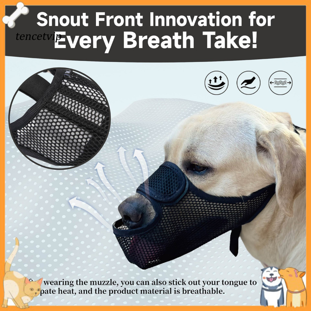 Comfortable Dog Muzzle Soft Adjustable Dog Muzzle Adjustable Breathable ...