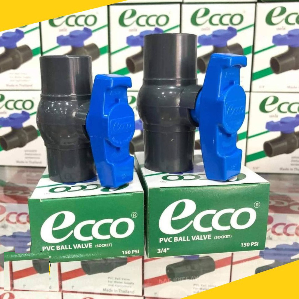 ECCO / TF PVC Ball Valve S/E(Socket End) (1/2", 3/4" , 1" 1 1/4",1 1/2 ...