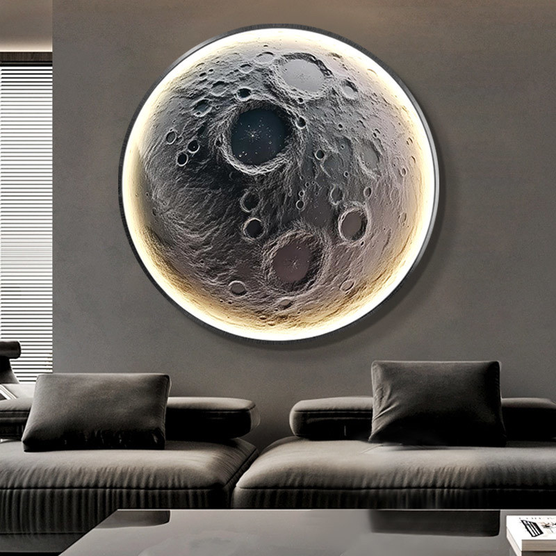 [1.8,000 People Collection] Moon Light Box Flat Surface Background Wall ...