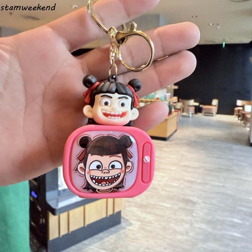 STAMWEEKEND TV Toy Pendant, Kawaii Button Batteries Colorful Flashing ...