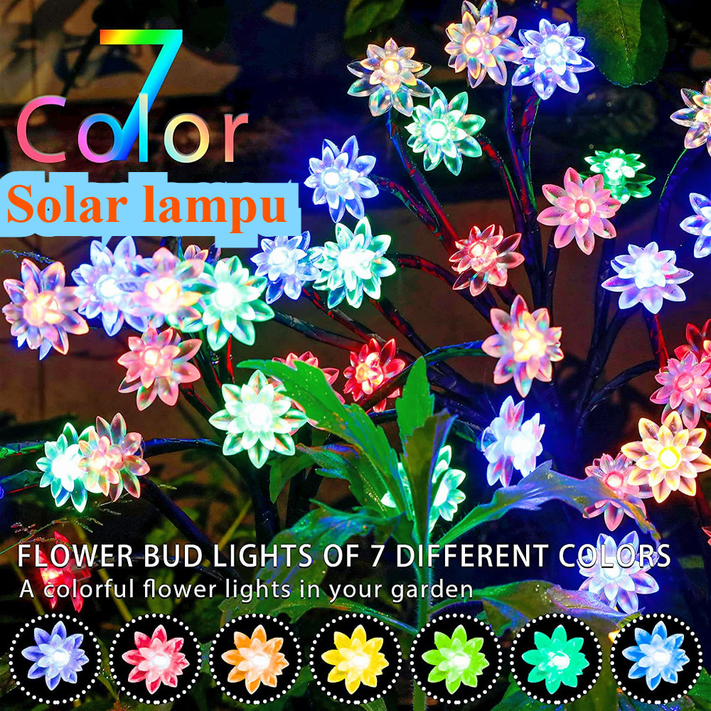 Lampu Raya Solar Outdoor Waterproof Solar Cherry Blossom Lamp Outdoor ...