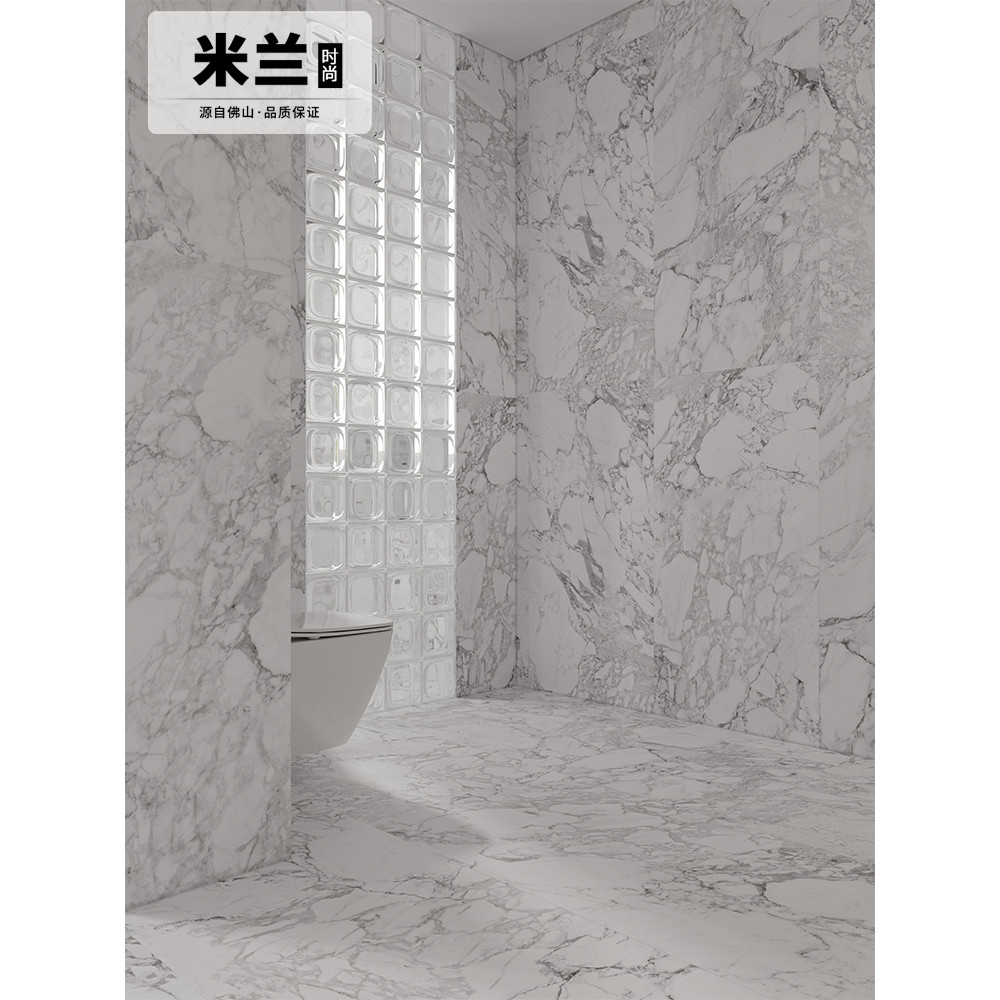 Grid Perut Ikan Klasik Bunga Besar Jubin Marmar Putih Jubin Lantai ...