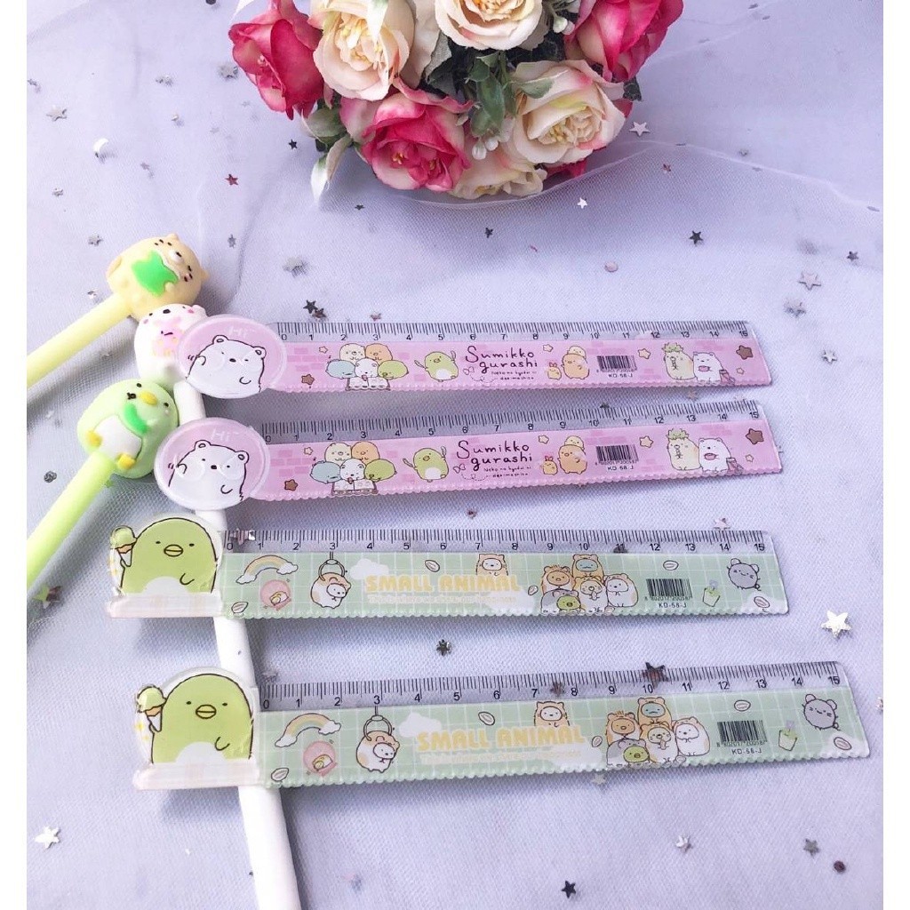 San-X SUMIKKO GURASHI Kawaii Animal Straight Ruler Cute 15cm Template ...