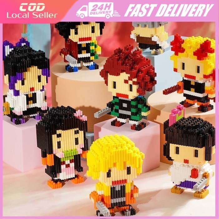 Mini demon slayer Building Blocks Kamado Tanjirou Nezuko anime building ...
