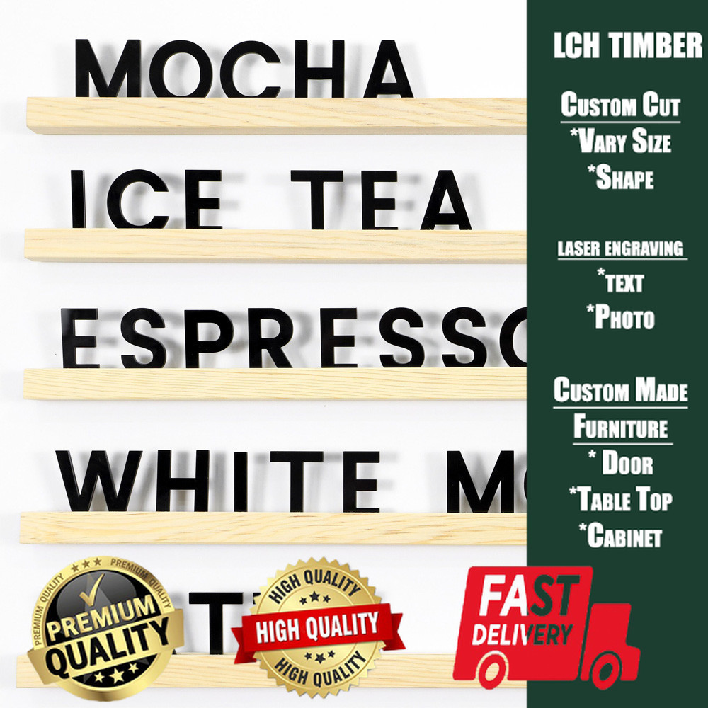 ⭐Custom Cut Size⭐ Best value ⭐ Wall Rail Text Sign Board Wall Rail Menu ...