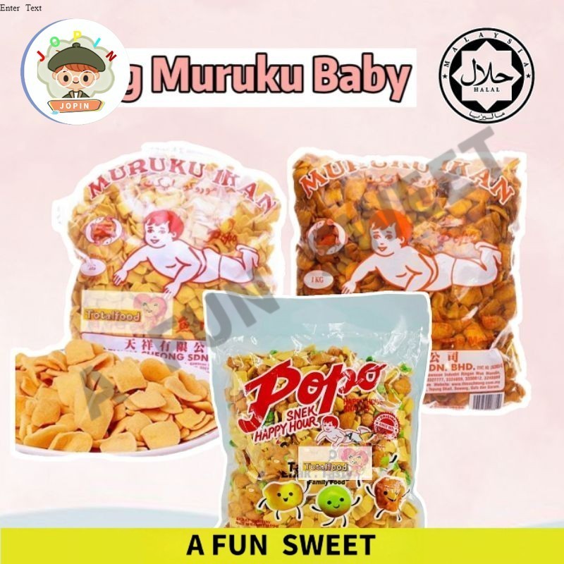PoPo Muruku Ikan Biskut Snack [Original / Sweet & Spicy] 400g /800g ...
