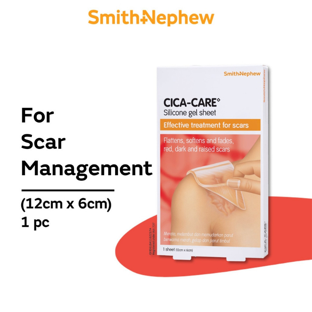 Smith & Nephew Cica-Care Silicone Gel Sheet (12cm x 6cm x 1's) | Shopee ...