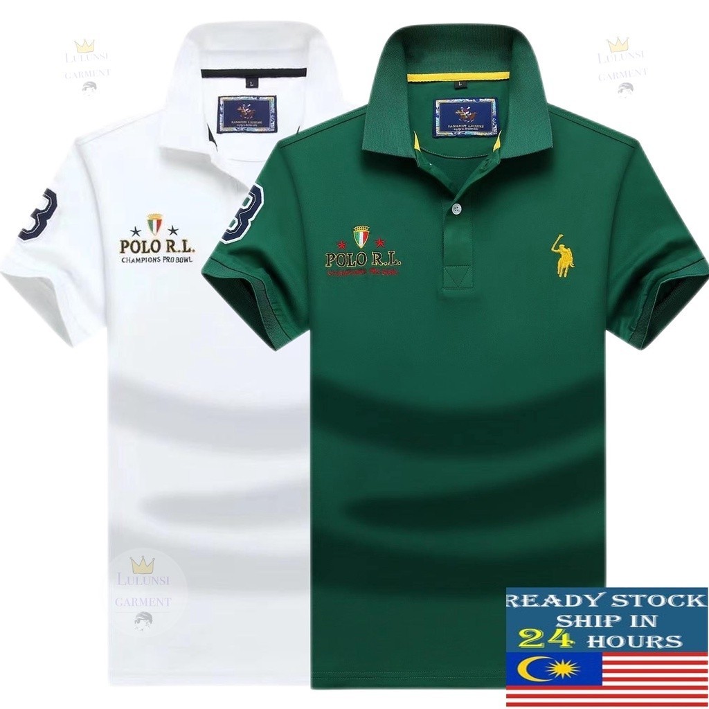 Malaysia SpotCOD 6 Colorful Embroidered Men's POLO Shirt POLO Lelaki ...