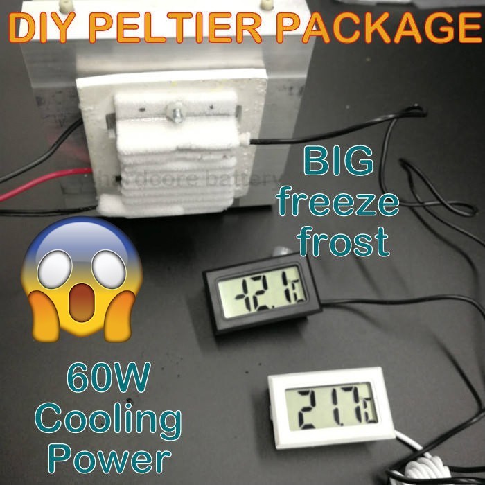 Peltier Refrigeration TEC1-12706 thermoelectric module cooling air conditioner system DC 12V 60W ...