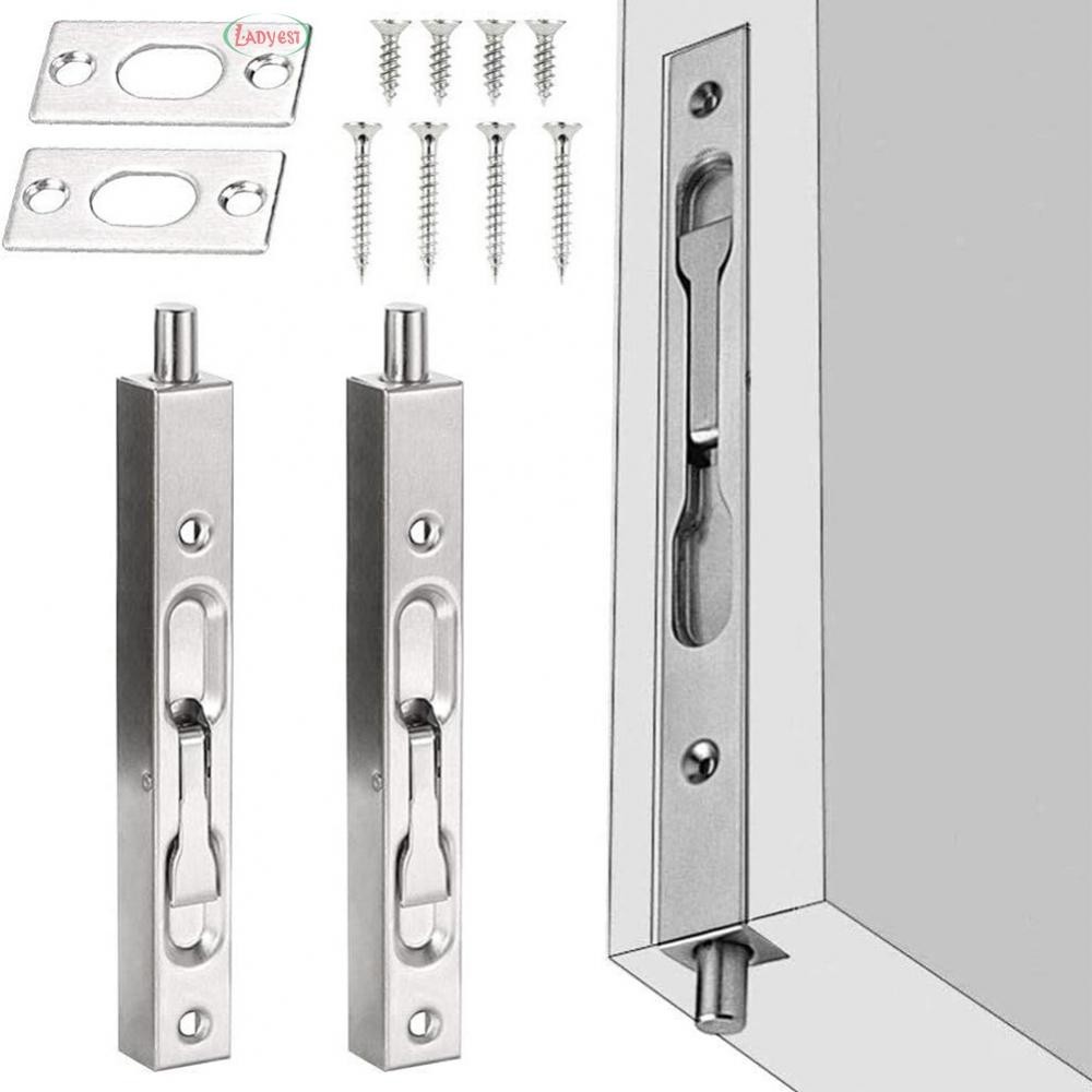 NEW>>6inch Stainless Steel Flush Bolt Latch Lock Concealed Design ...