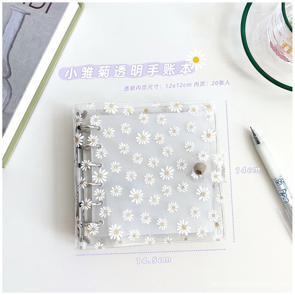 Notebook Transparent Inner Page Square Loose-leaf Notebook PVC Collage ...