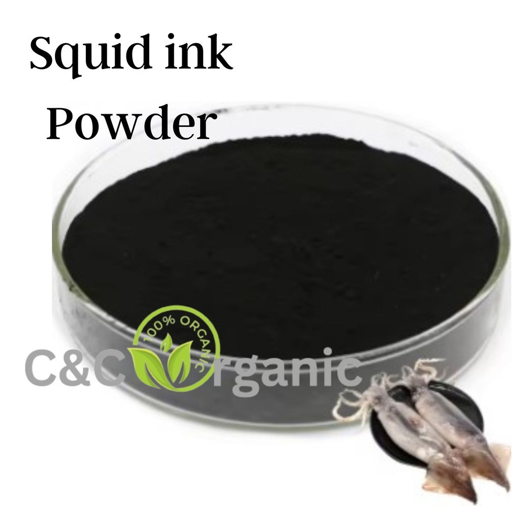 Squid Ink Powder 10g - 100g 墨鱼汁粉 Calamari Powder Cuttlefish Powder ...