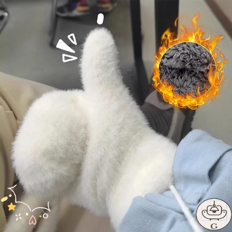 GS Autumn Winter Korean Y2K Sweet Cool Versatile Gloves Super Soft ...
