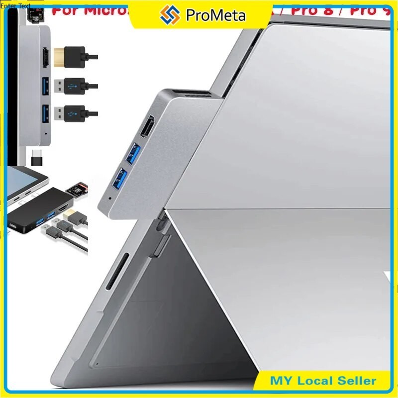 Hab Permukaan USB C Type C HUB for Microsoft Surface ProX 8 9 10 11 ...