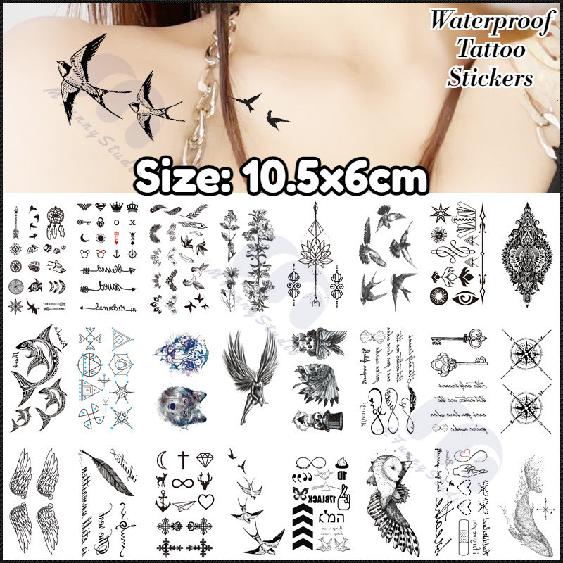 【MF Magic Tattoo】Small Tattoo Sticker Waterproof Long Lasting Fake ...