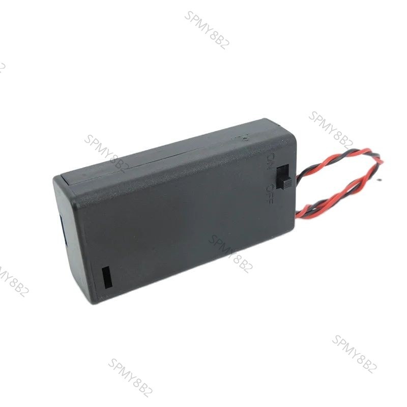 Battery Storage Case Box Holder Connector ON/OFF Switch With Lead Wire ...