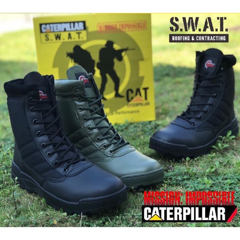 Premium CAT Caterpillar Army Military Boots Tactical Boot Outdoor ...