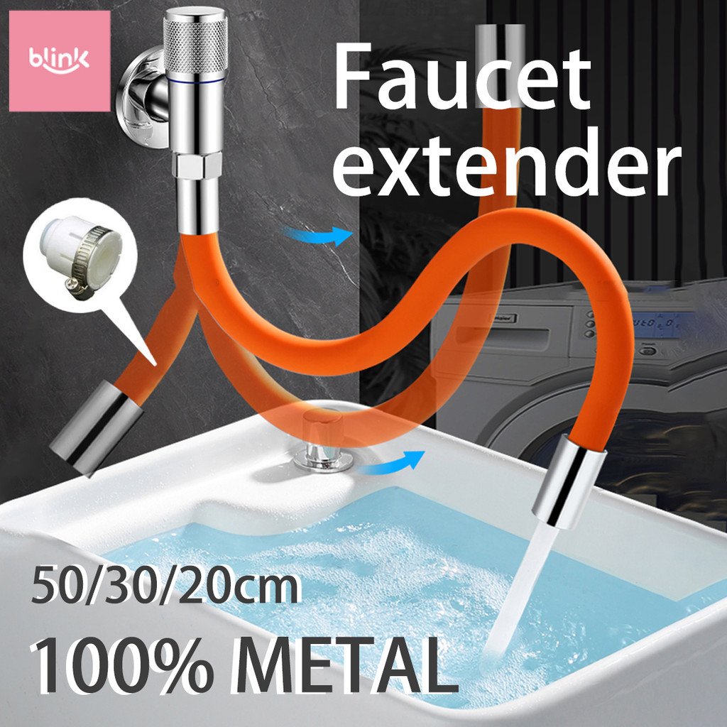 Faucet Extender 20/30/50CM Stainless Steel Explosion Proof Adjustable ...