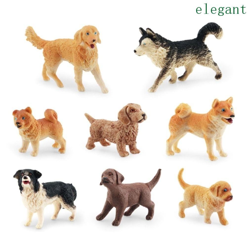 ELEGANT Dog Animals Model, Hand Painted Golden Retriever Mini Dog ...