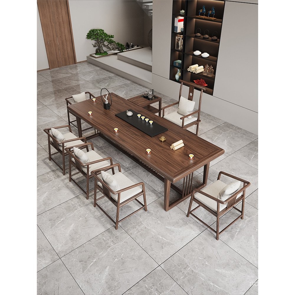 New Chinese Style Tea Table Chair Combination Kung Fu Tea Table Simple ...