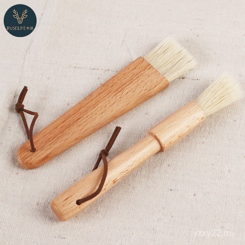 Berus Minyak Barbeku Berus Bulu Beechwood Berus Bulat Pemegang Kayu ...