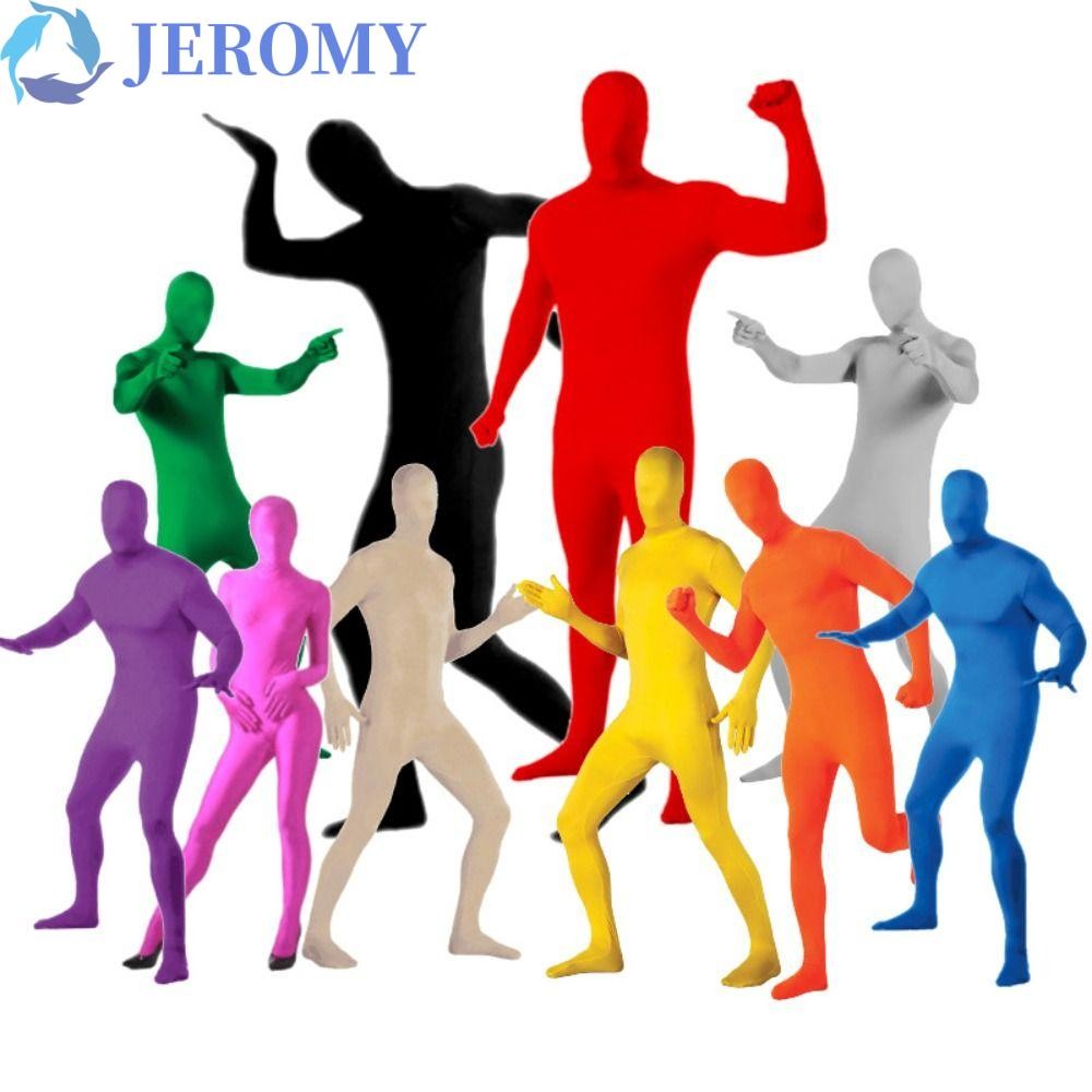 JEROMY Full Body Suit, Invisibility Cloak Jumpsuit Kid Adult Zentai ...