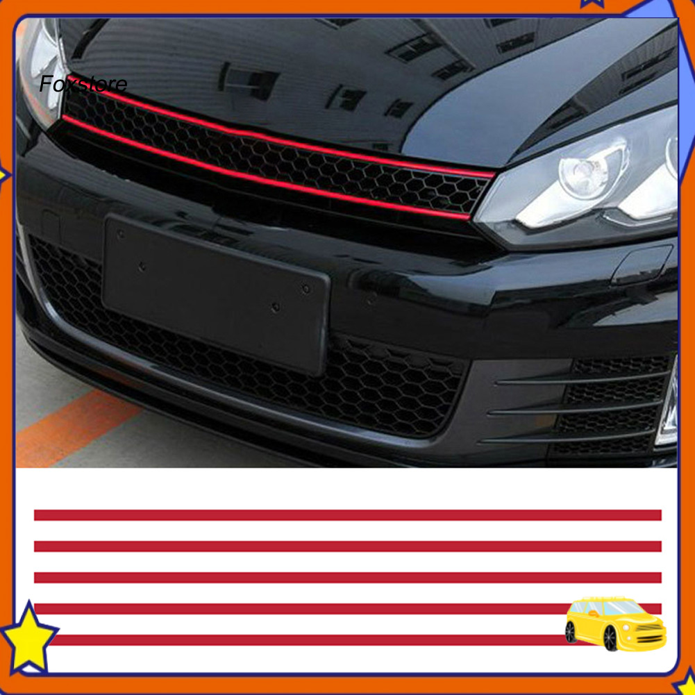 [Fx] Front Hood Grille Decals Car Strip Sticker Decoration for Golf 6 7 ...