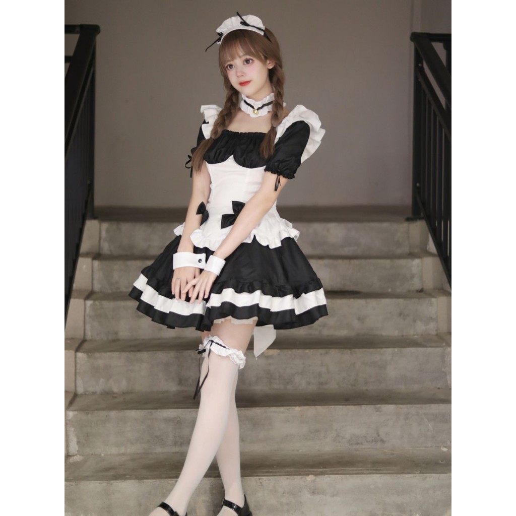 Game Costume cosplay Miracle Warm Black White Chocolate Maid Costume ...