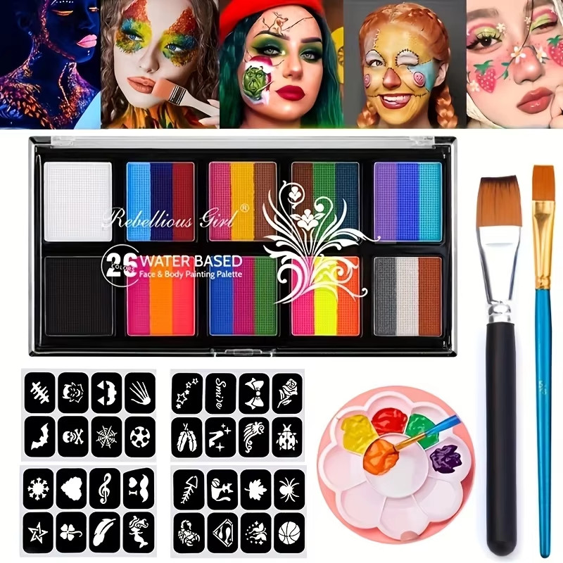 Body Face Painting Kit for Kids Adults,10 Color Face Makeup Palette ...