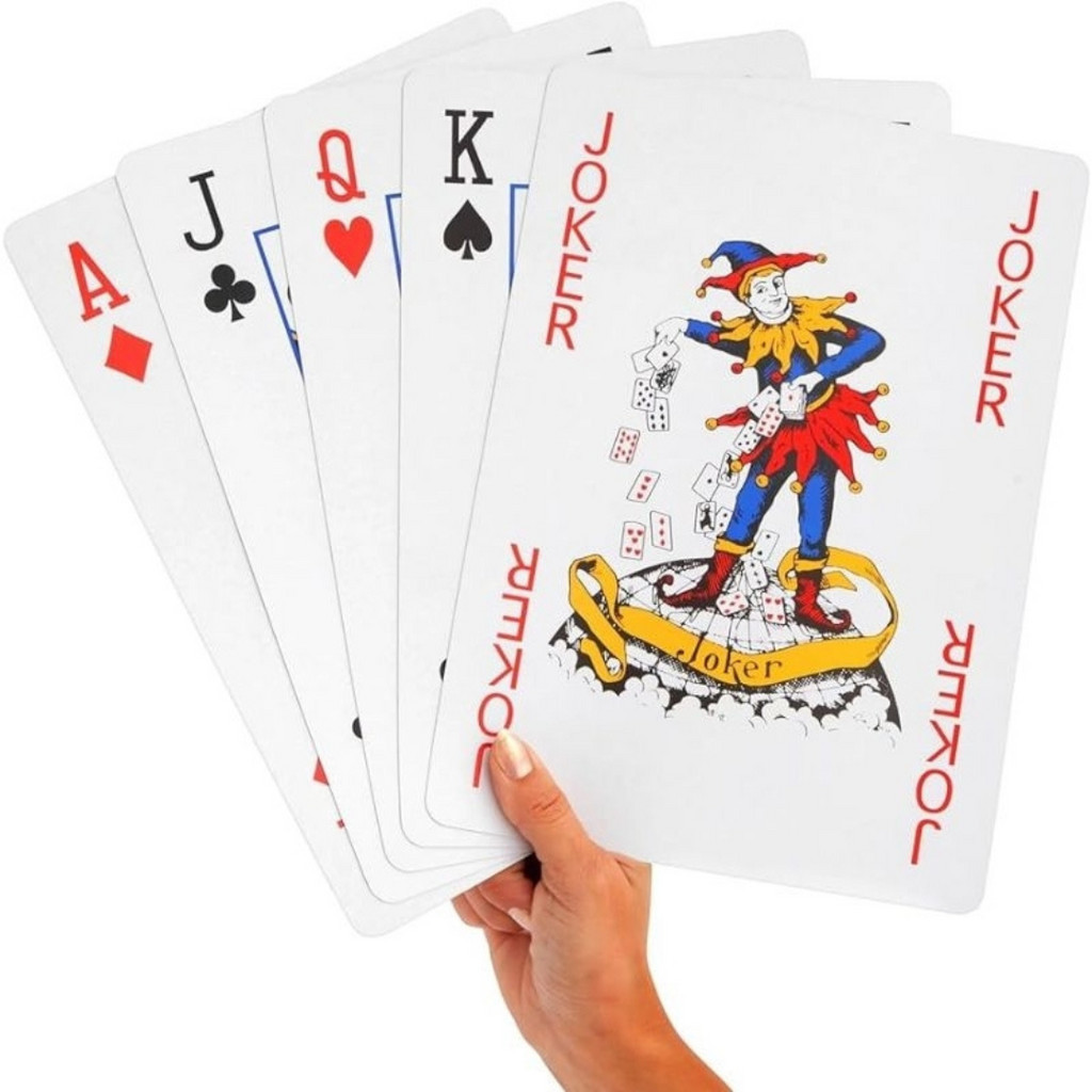 Giant Jumbo Poker Cards Casino Full Deck Oversized Playing Card A4 Size ...