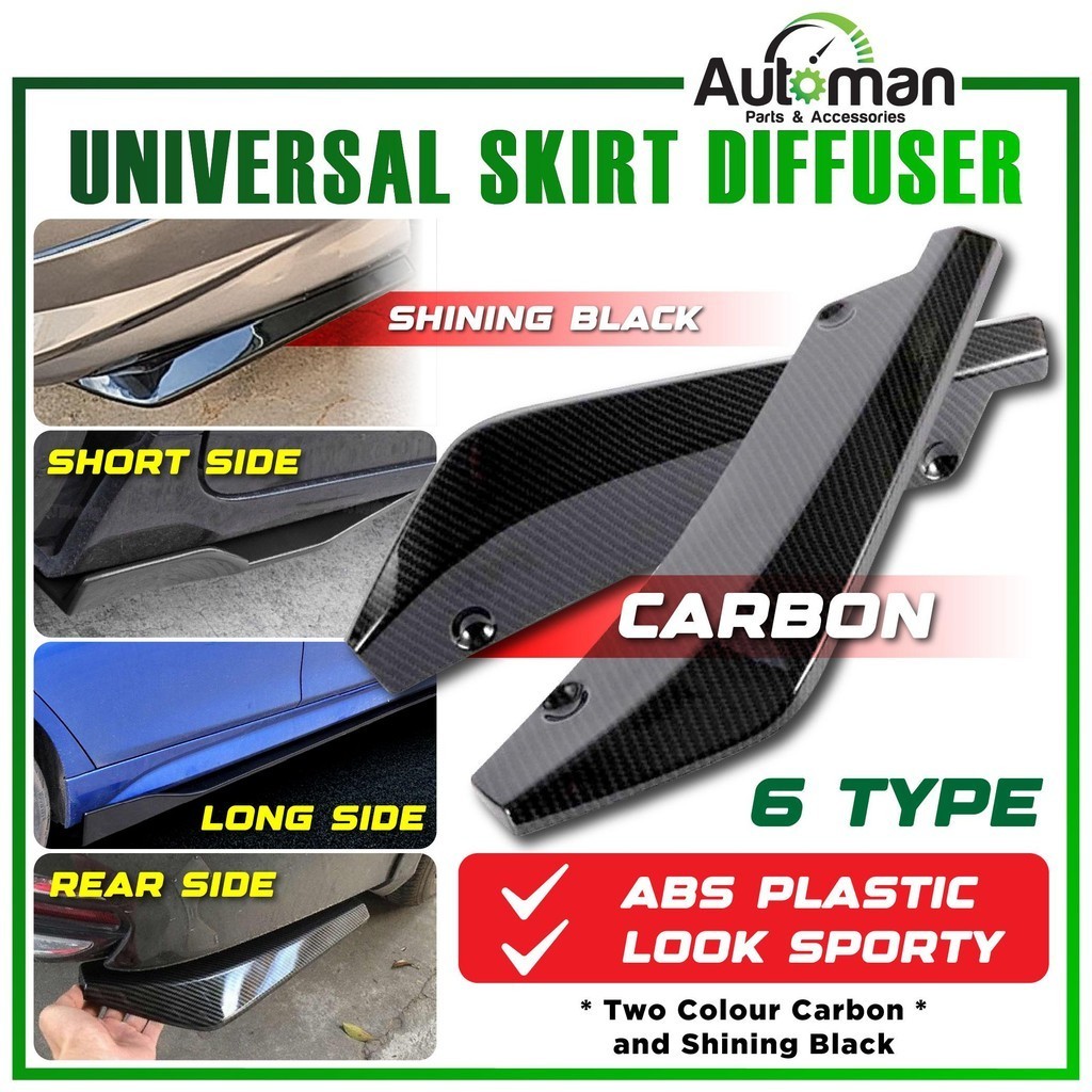 CAR Universal Rear Bumper Lip Diffuser bodykit Side Rear Splitters ...