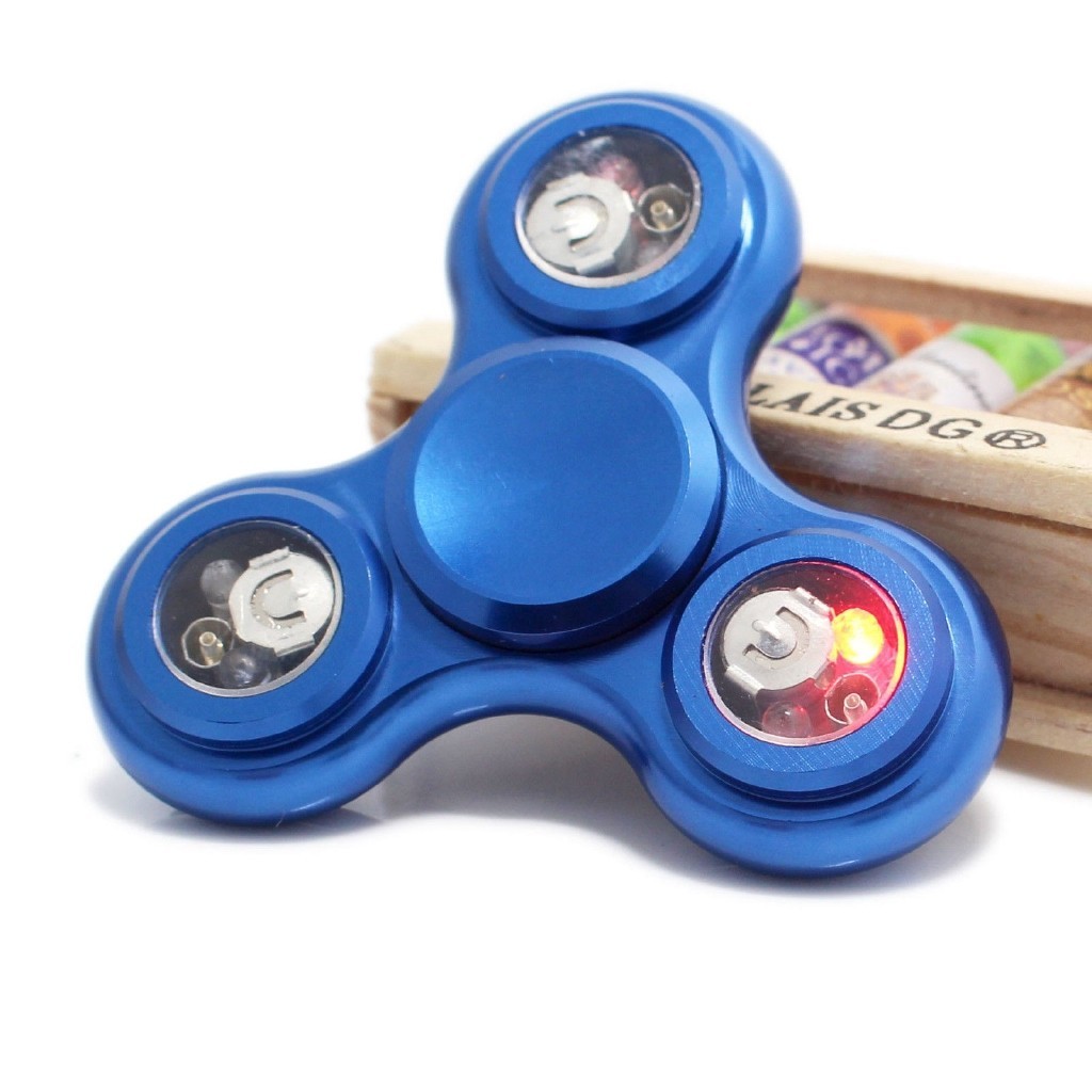 Rechargeable Led Light-up Flashing Fidget Tri-spinner With Classic And ...