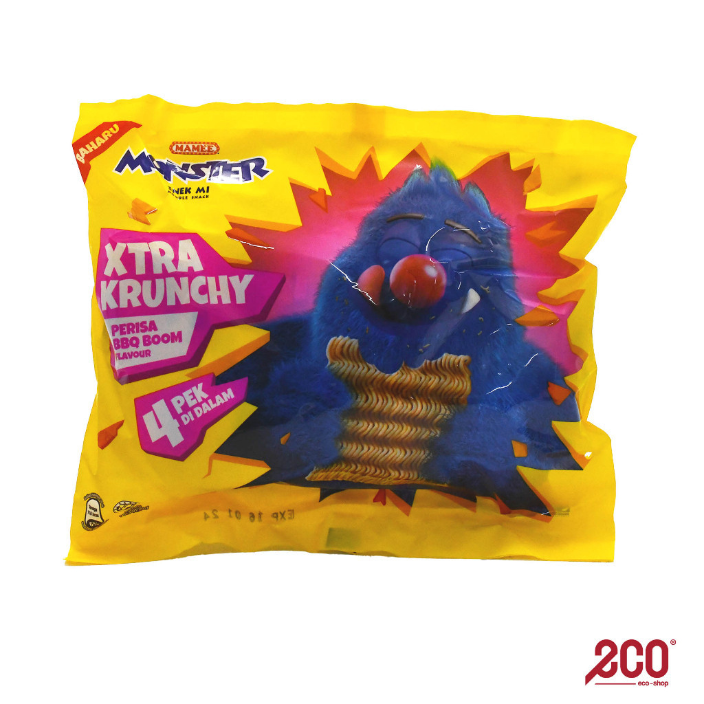 Mamee Monster BBQ Boom Flavour Snek Mi (4S x 25G) - AB-L007-T03-01 ...