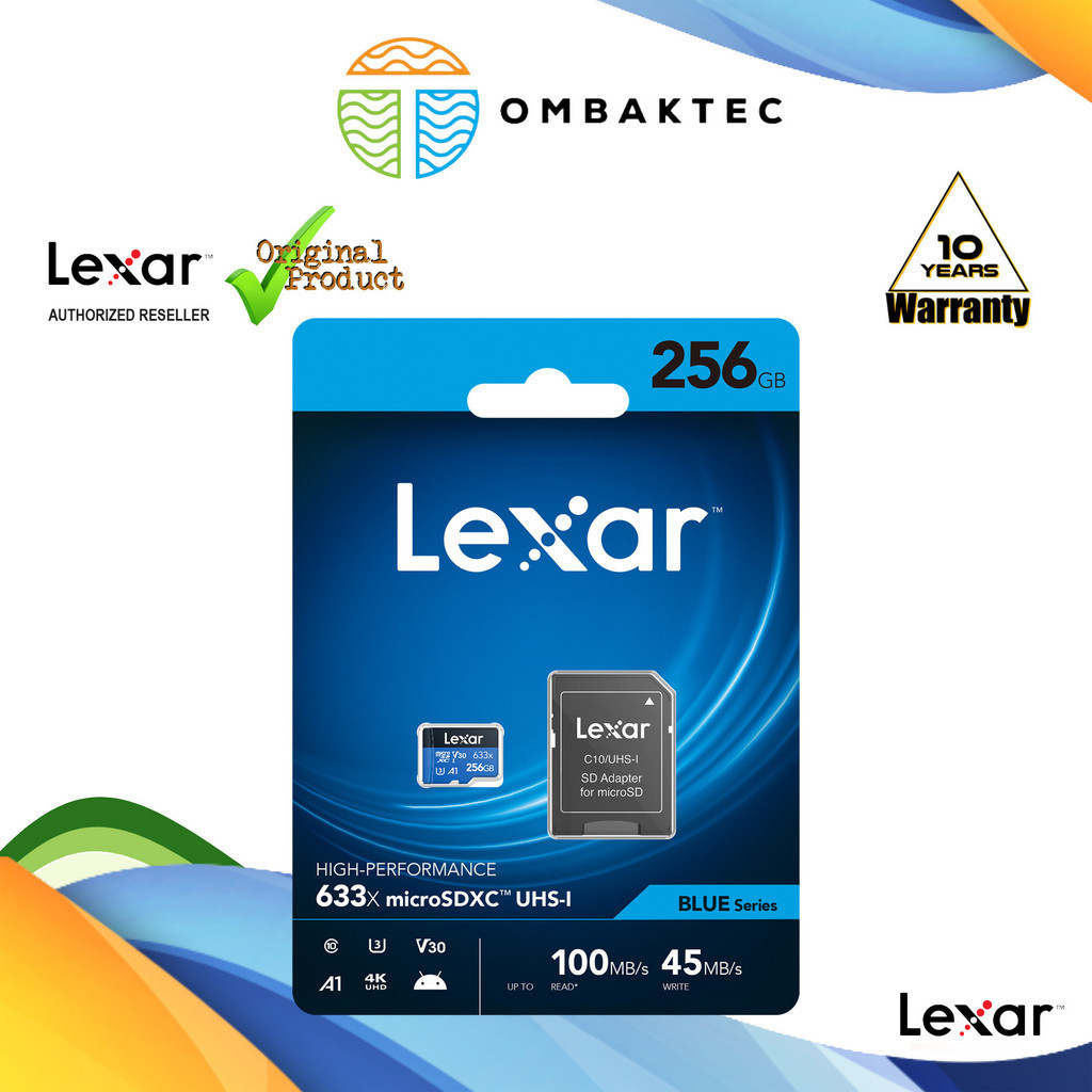 Lexar 633x microSDHC 256GB High-Performance microSDXC™ UHS-I Cards BLUE ...