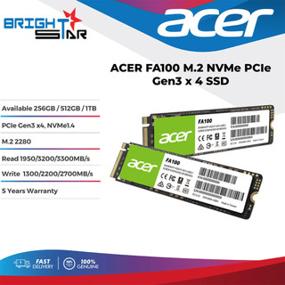 ACER FA100 M.2 NVMe PCIe Gen3 x 4 SSD - 256GB/512GB/1TB | Shopee Malaysia
