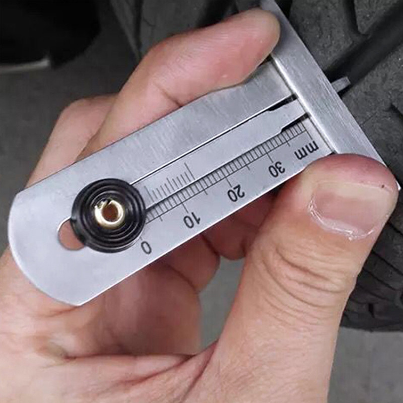 (In Stock)Car Stainless Steel Tire Pattern Vernier Groove Depth Gauge ...