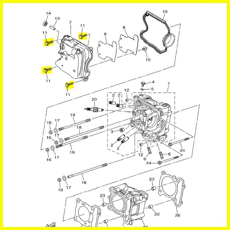 , Bolt Flange, Head Cover Aerox/Nmax 95022-06030 (Sold per piece ...