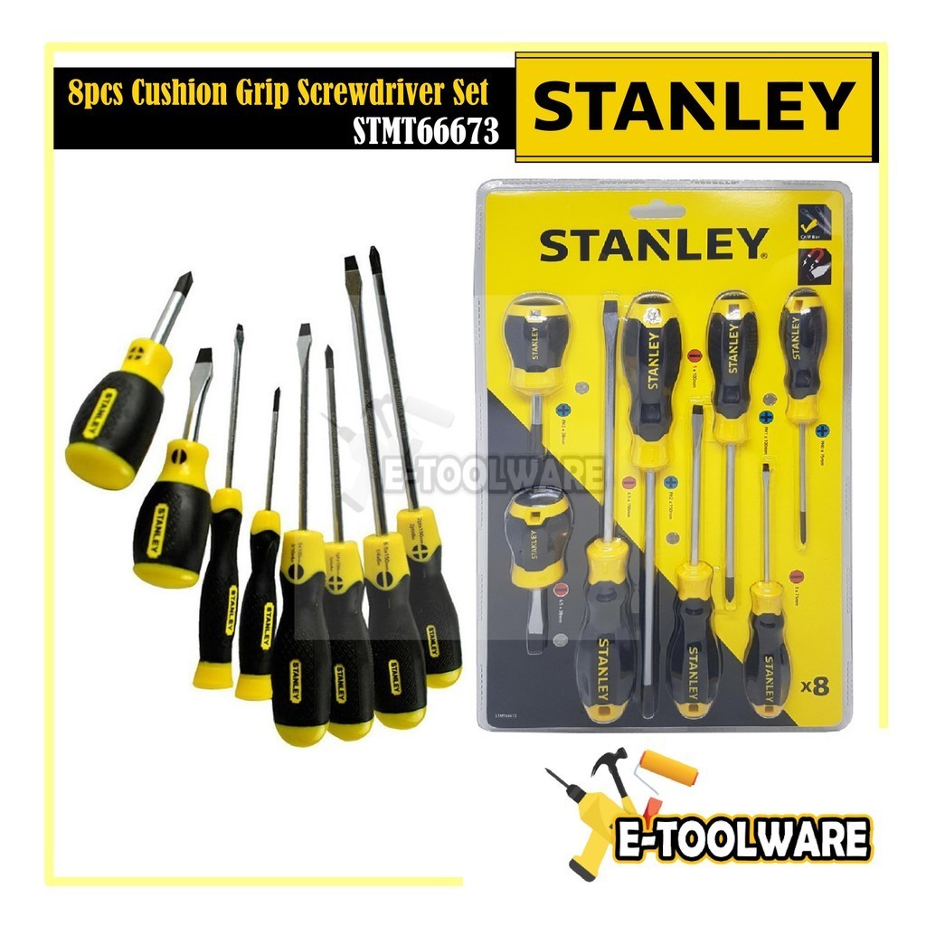 Stanley 8pcs Cushion Grip Screwdriver Set STMT66673 | Shopee Malaysia