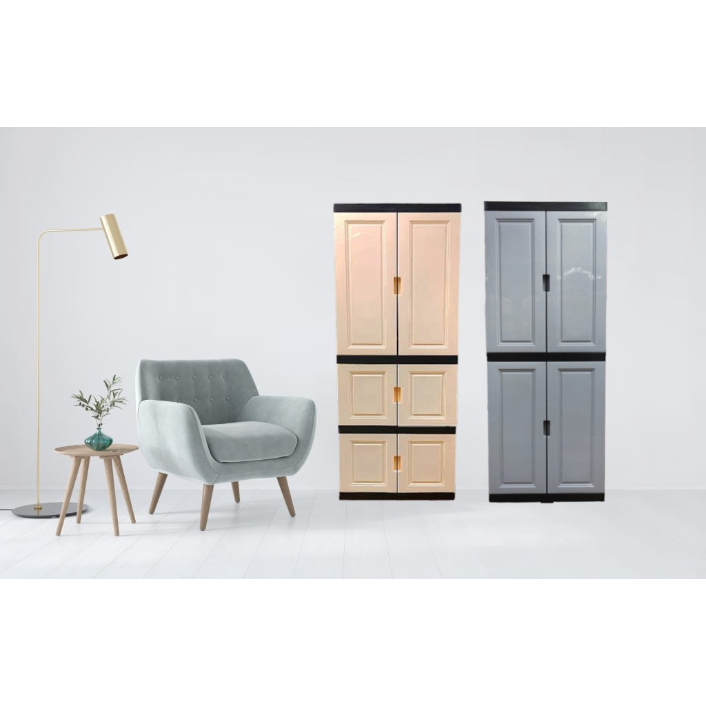 EAGLE BRAND Storage Cabinet Plastic Wardrobe 2 Compartment / kitchen ...