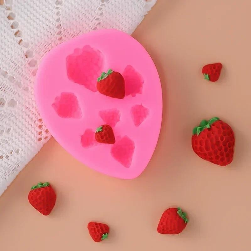 Cakelove 3D Strawberry shaped Silicone Mold Handmade Real strawberries ...