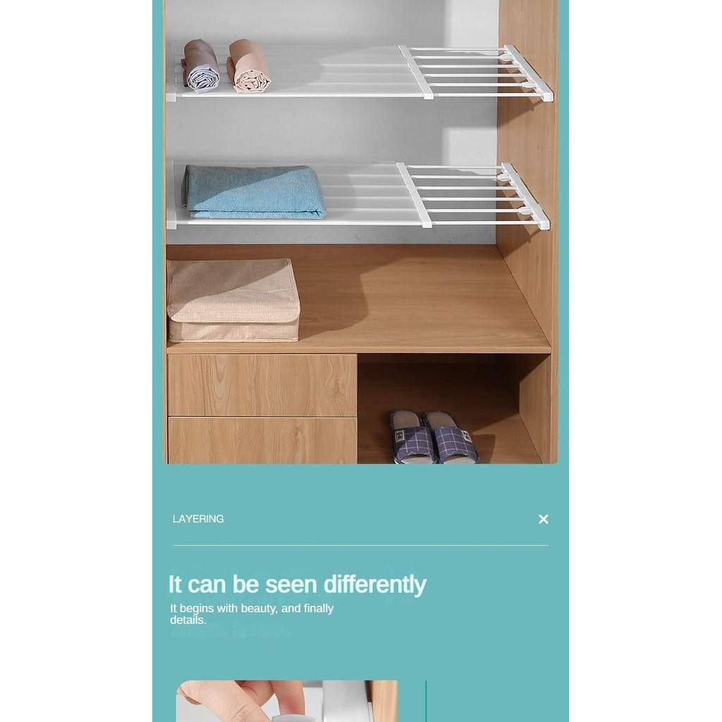 Adjustable Shelf Divider for Wardrobe and Cupboard Partition ...