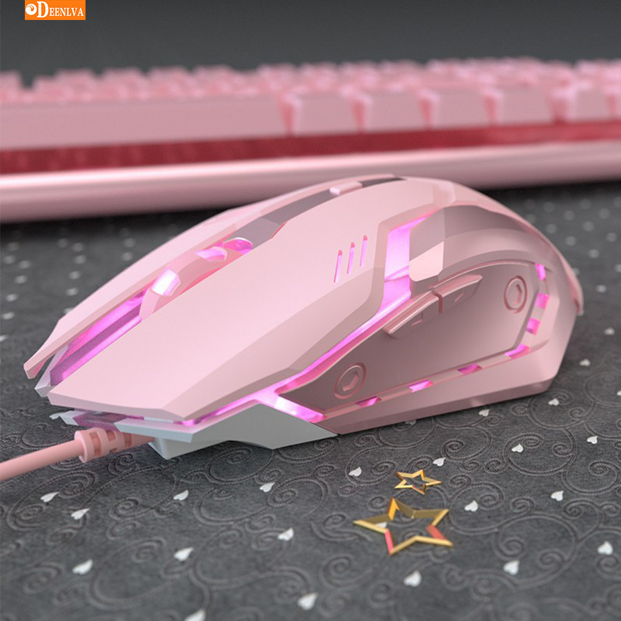 Gaming Mouse 3200DPI Adjustable Silent Mouse Optical LED USB Wired Computer Mouse Notebook Game ...