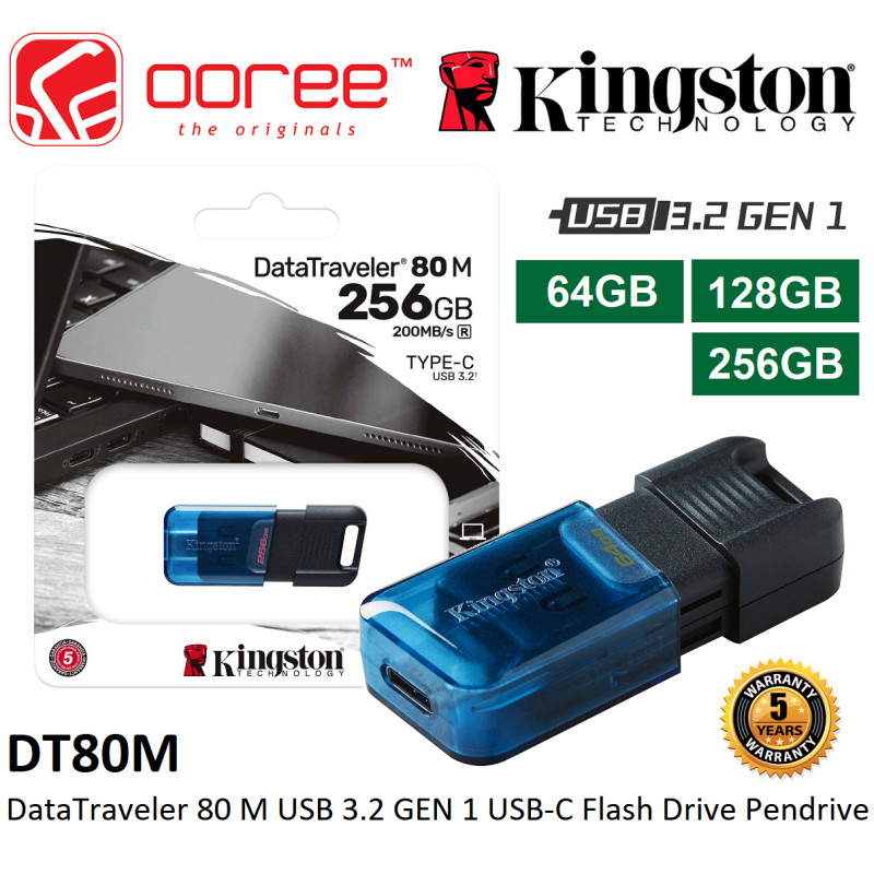 KINGSTON DT80 / DT80M DATA TRAVELER 80 / 80M USB 3.2 GEN 1 FLASH DRIVE ...