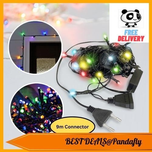 POPULAR PRODUCT Mix Color Lampu Raya Led Light 100S With Connector 9m ...