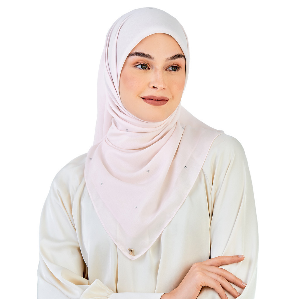 naelofar Lady Diana Cotton Voile Square | Shopee Malaysia