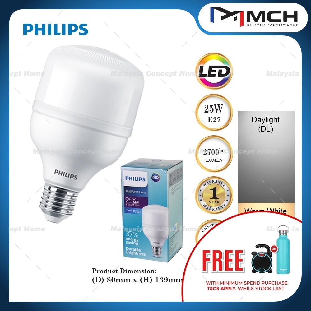 PHILIPS TRUEFORCE CORE 25W/30W/50W E27 INDUSTRIAL HIGH BAY LED BULB | Shopee Malaysia