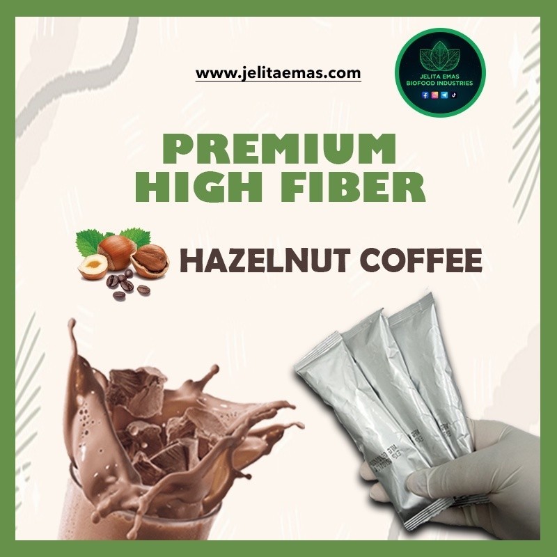 [1 SACHET] PREMIUM HAZELNUT COFFEE HIGH FIBER | Shopee Malaysia