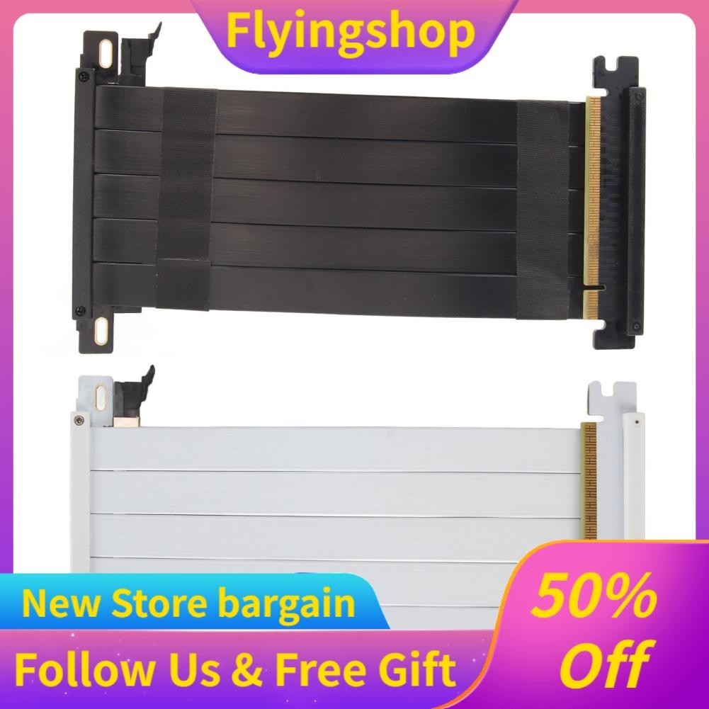 Flyingshop PCIE 4.0 X16 Riser Cable Double Sided 180 Degree GPU ...